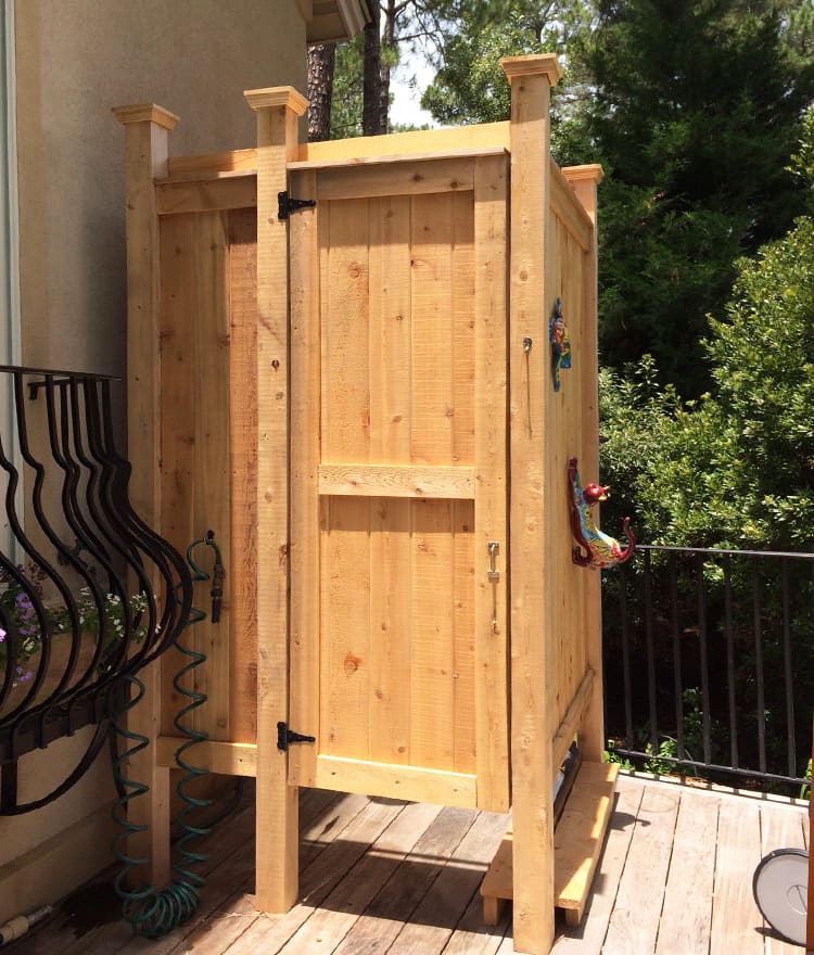 Standard Style | Cedar | House Mount - Cape Cod Outdoor Shower Kits