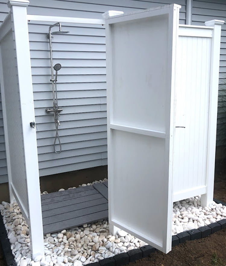 PVC Azek Outdoor Shower Kit | Rockport, MA - Cape Cod Outdoor Shower Kits