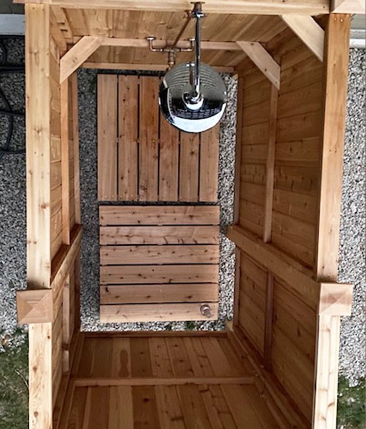 Outdoor Enclosure Kit - Cedar 83 | CapeCodShowerKits.com